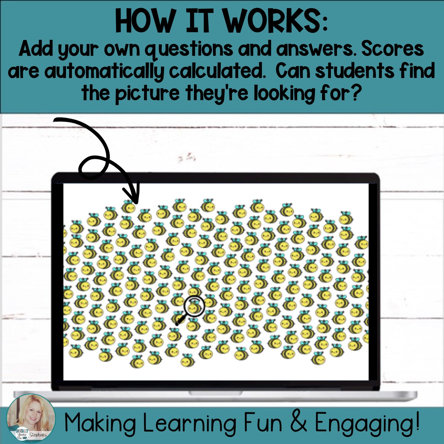 Editable Self-Checking Self-Grading I Spy Template - Digital Task Card ...
