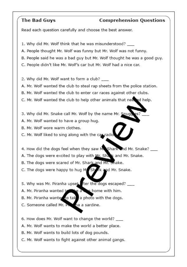 Aaron Blabey "The Bad Guys: Episode 1" worksheets | Made By Teachers