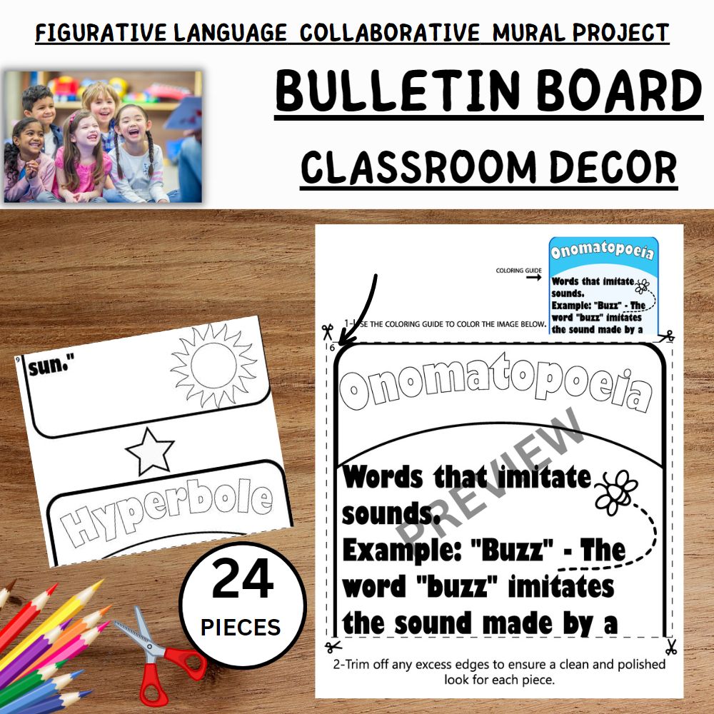 Figurative Language Collaborative Poster Mural Project | Made By Teachers