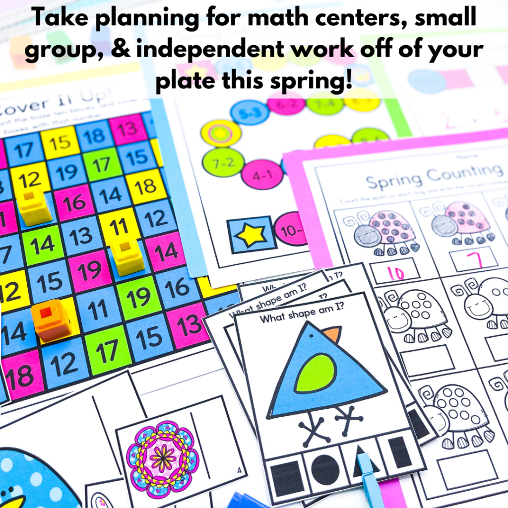Kindergarten Math Centers - Spring Bundle | Made By Teachers