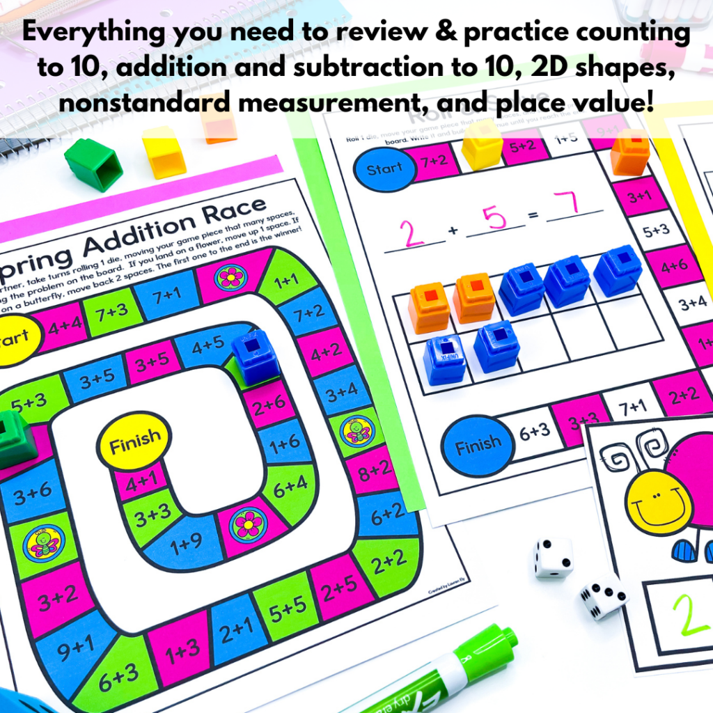 Kindergarten Math Centers - Spring Bundle | Made By Teachers