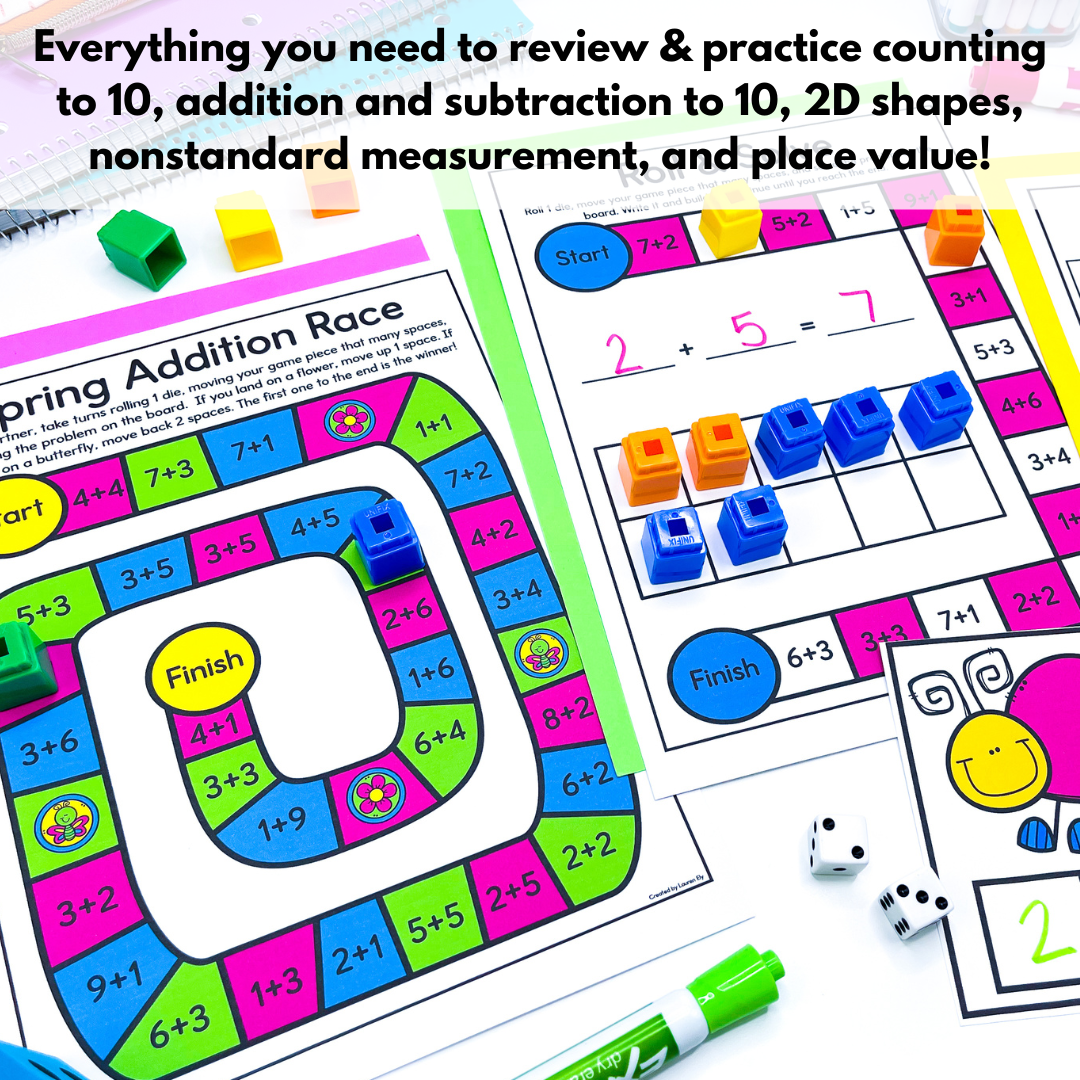 Kindergarten Math Centers - Spring Bundle | Made By Teachers