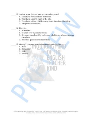 Fahrenheit 451 by Ray Bradbury Quiz and Answer Key Bundle | Made By ...