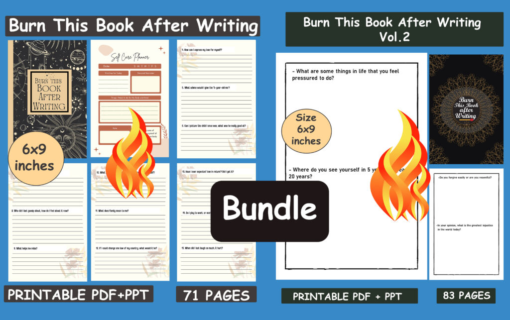 Burn This Book After Writing Bundle - Interactive Journals For Self ...