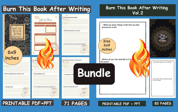 Burn This Book After Writing Bundle - Interactive Journals For Self ...
