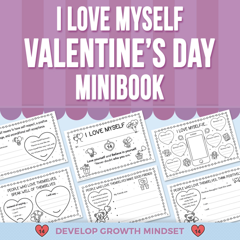 Valentine’s Day | I Love Myself Mini Book | Made By Teachers