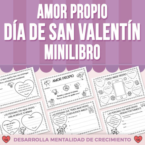 Día de San Valentín | Amor Propio Mini Libro | Made By Teachers