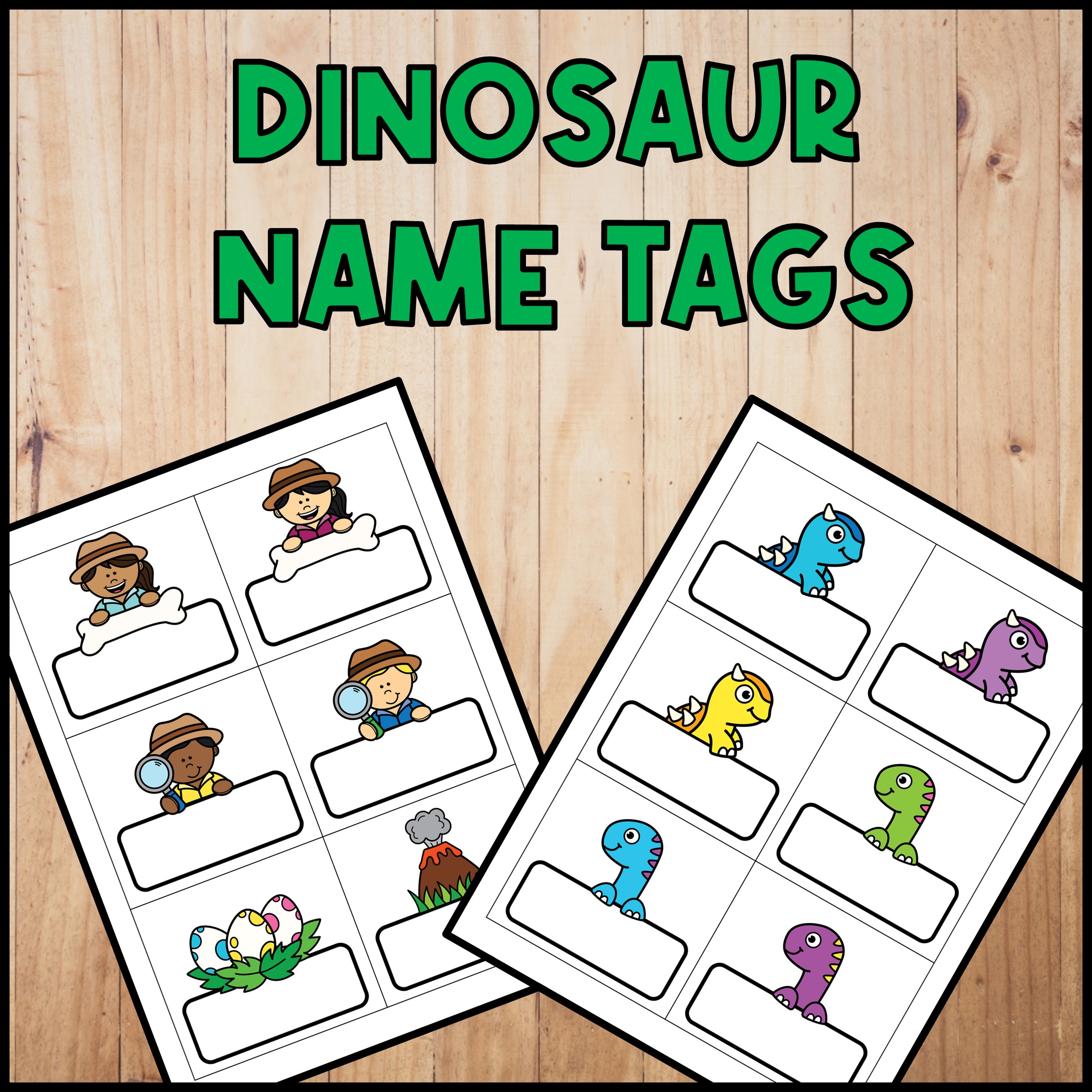 EDITABLE Dinosaur Name Tags | Labels for Classroom Organization | Made ...