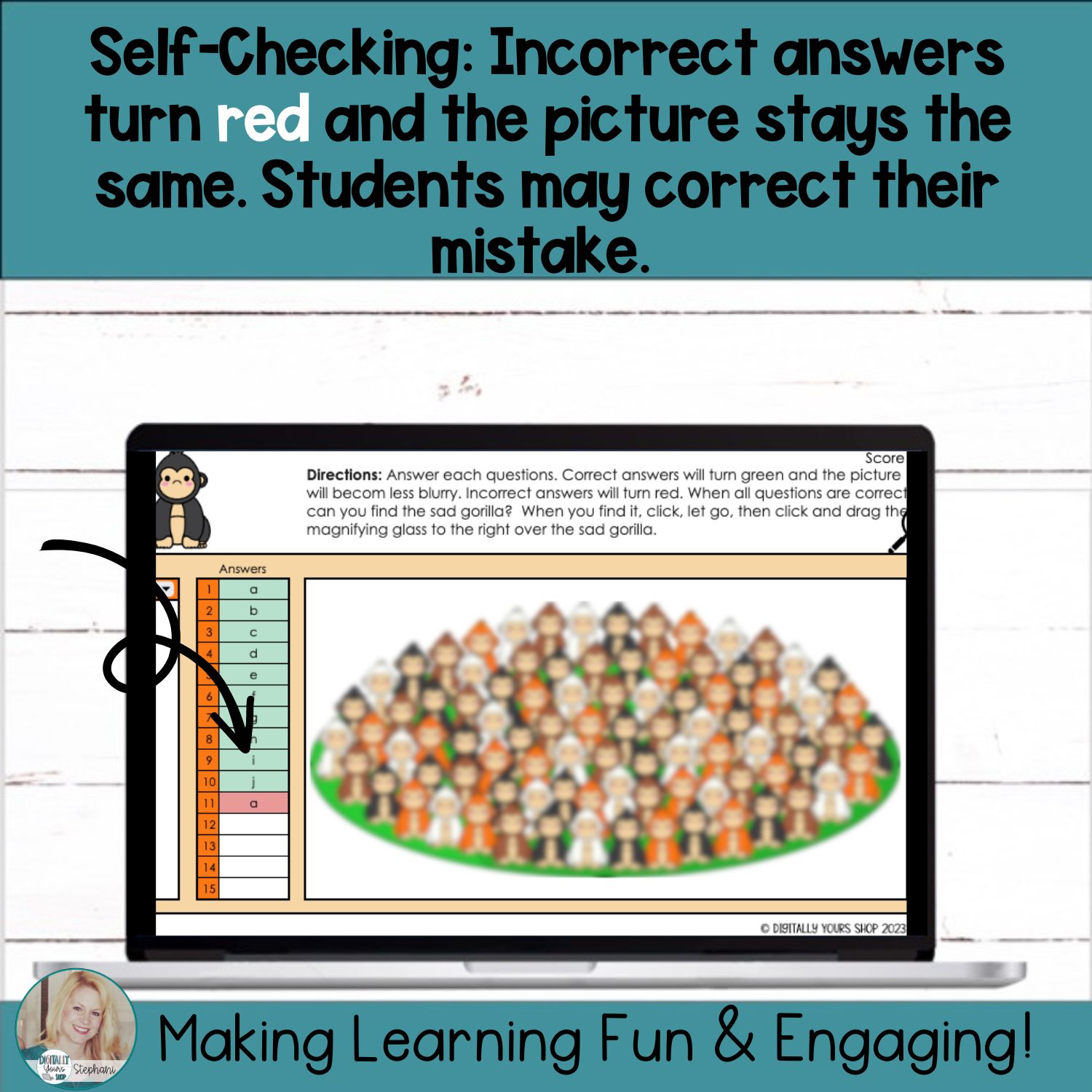Editable Self-Checking Self-Grading I Spy Template - Digital Task Card ...