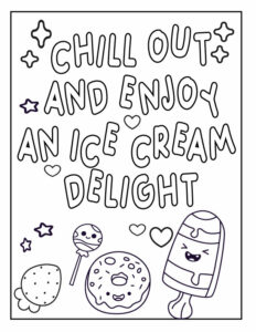 National Ice Cream Day Coloring Sheets| Summer Ice Cream Sayings Pages ...