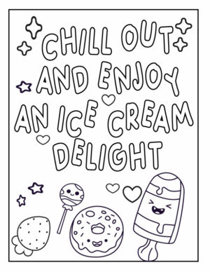 National Ice Cream Day Coloring Sheets| Summer Ice Cream Sayings Pages ...