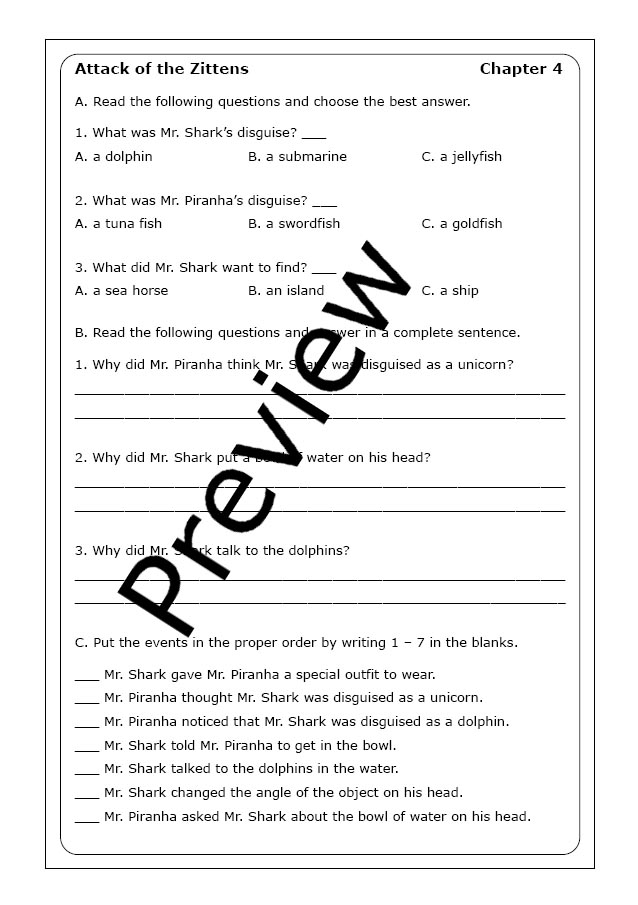 Aaron Blabey "The Bad Guys: Attack of the Zittens" worksheets | Made By ...