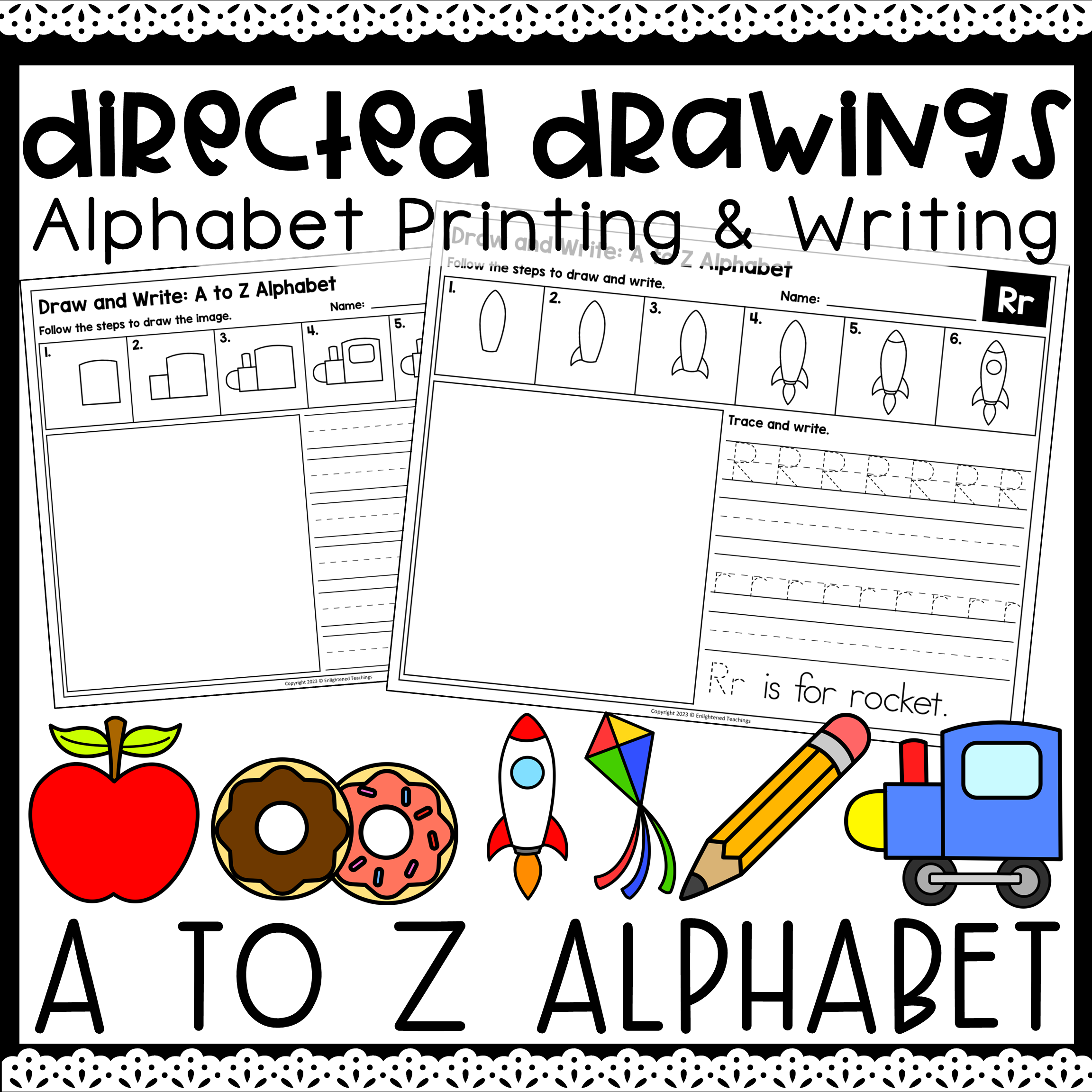 Alphabet Directed Drawing and Writing - A to Z Alphabet - Alphabet ...