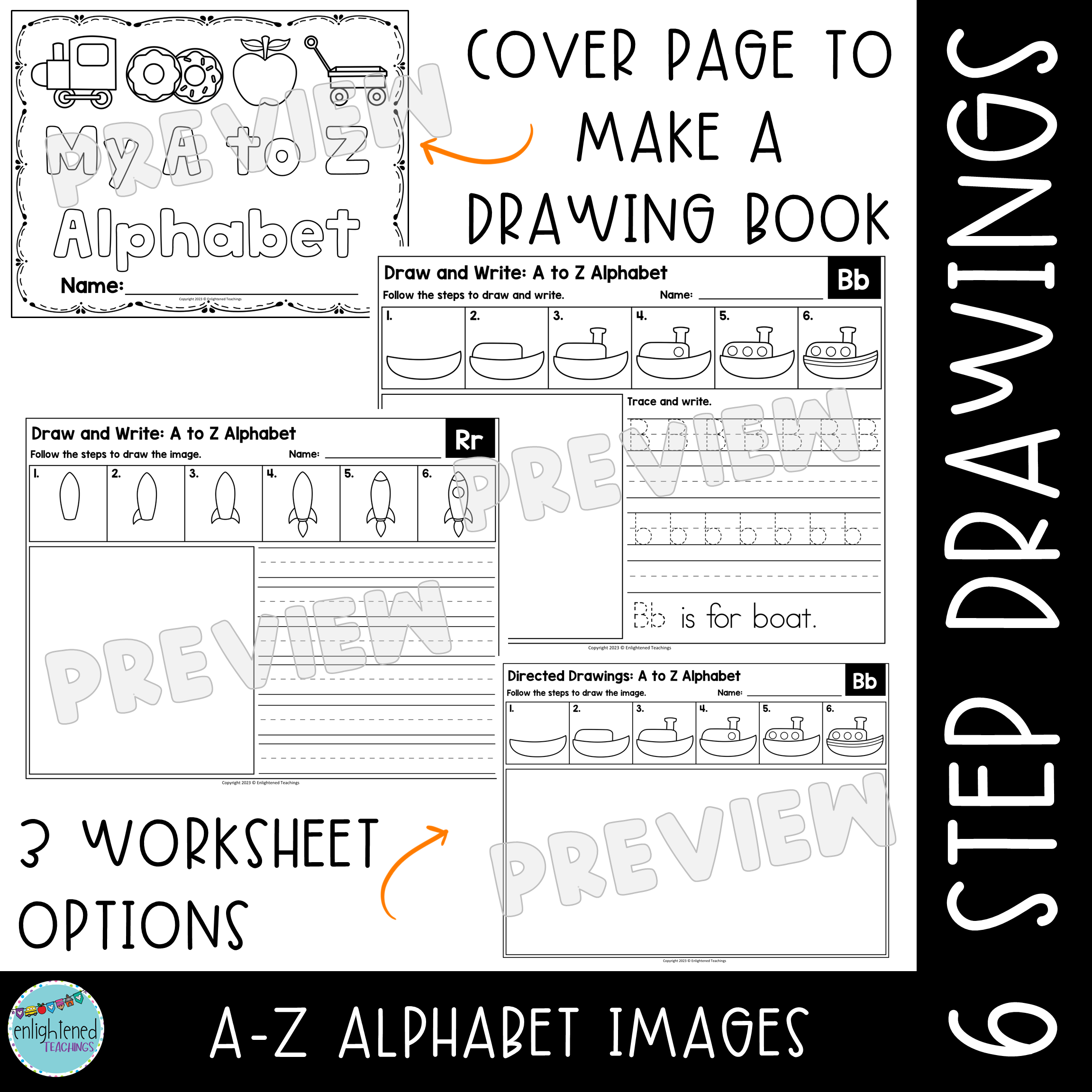 Alphabet Directed Drawing and Writing - A to Z Alphabet - Alphabet ...
