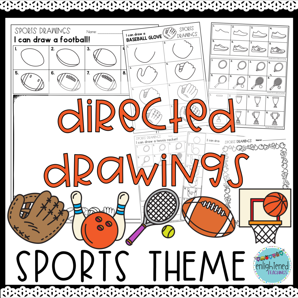 Sports Directed Drawings Worksheets Sports Writing Prompts Sports Draw ...