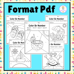 Summer Addition Color by Number | Summer Math Worksheets | Made By Teachers