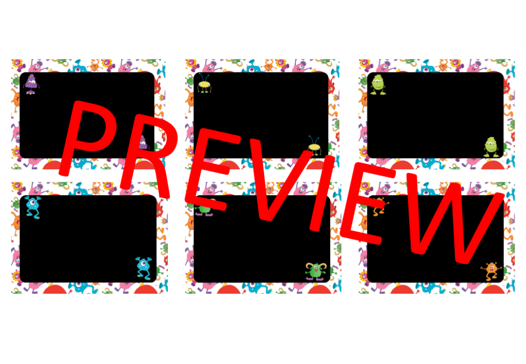 Monster Theme Decor Bundle Name Tags, and Labels Editable | Made By ...