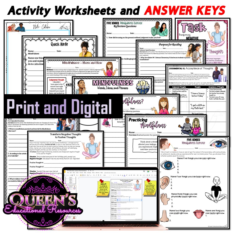 Mindfulness Lesson and Activities for SEL and Self-Regulation Skills ...