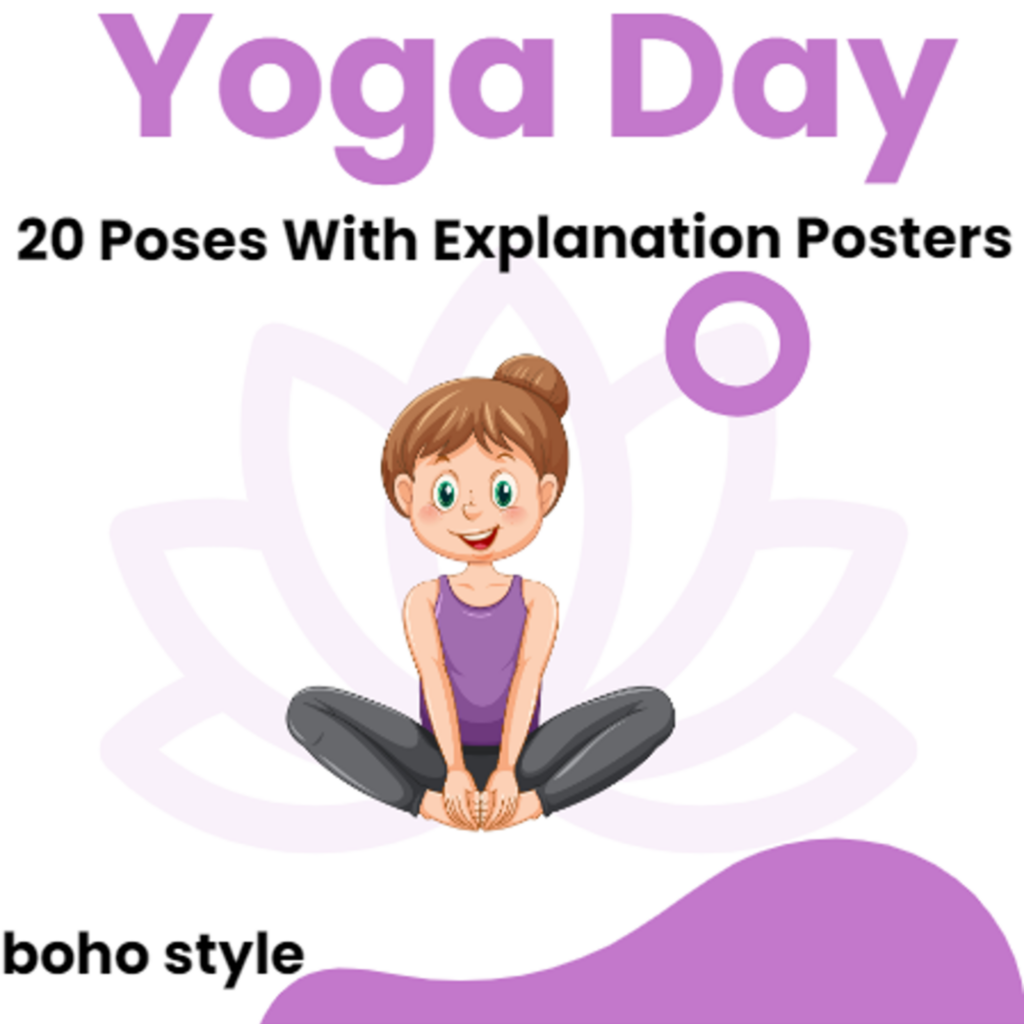 Yoga Pose Cards for Kids 20 Yoga Poses Posters and a Yoga Journal boho ...