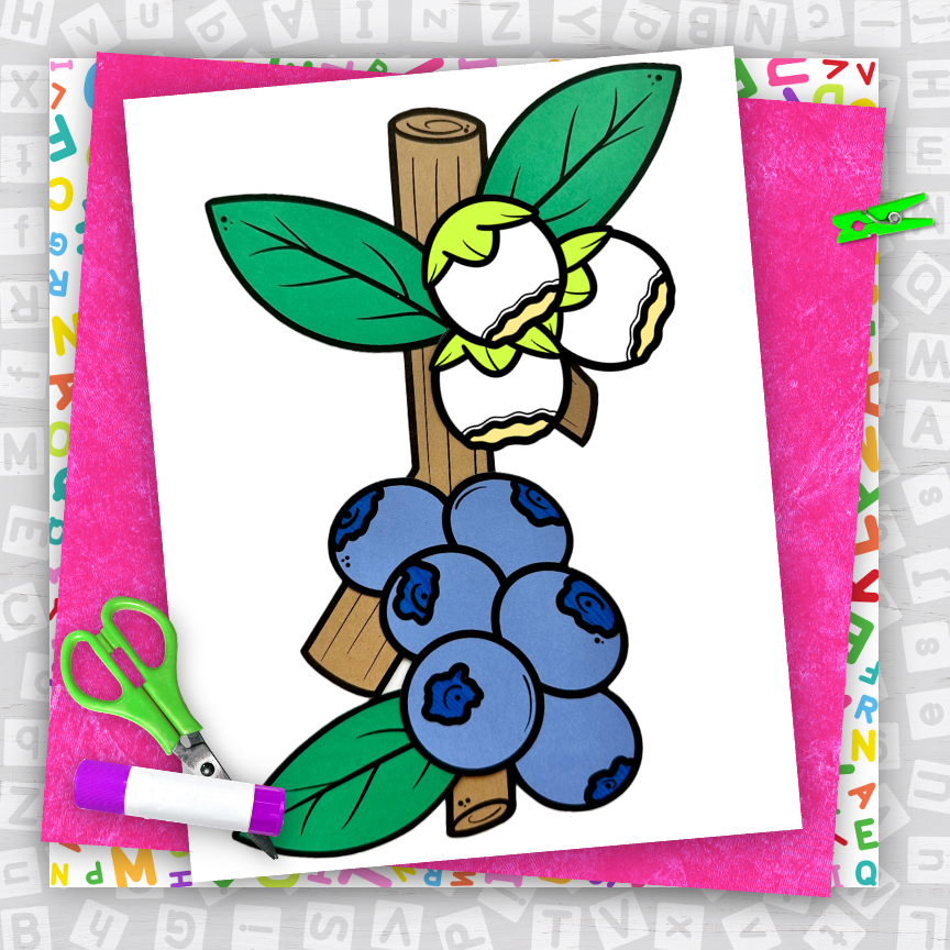 Blueberry Craft | Fruit Craft | North Carolina, Maine, New Jersey State ...