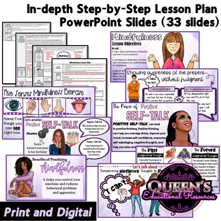 Growth Mindset and Mindfulness Lessons Activities for SEL and Self ...