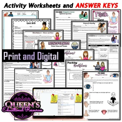 Growth Mindset and Mindfulness Lessons Activities for SEL and Self ...