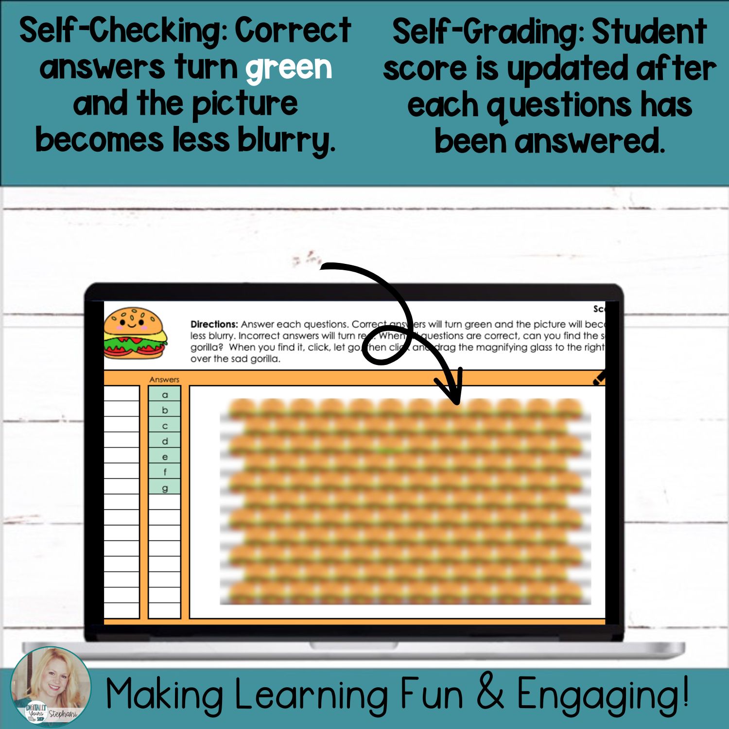 Editable - Self-Checking Self-Grading I Spy Template - Digital Activity ...
