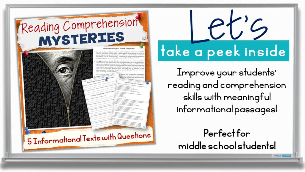 Fun Reading Comprehension Passages and MCQ, Middle School Test Prep ...