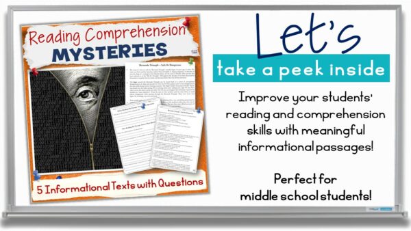 Fun Reading Comprehension Passages and MCQ, Middle School Test Prep ...