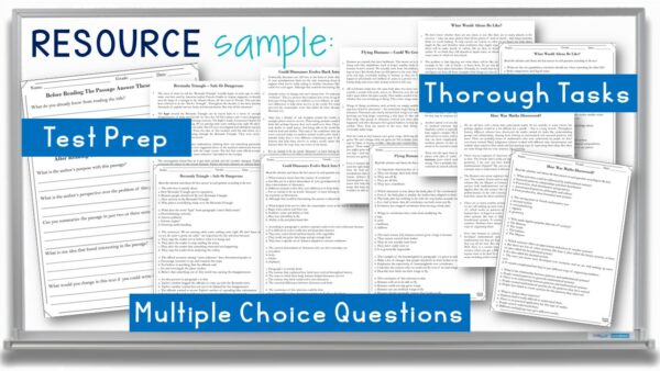 Fun Reading Comprehension Passages and MCQ, Middle School Test Prep ...