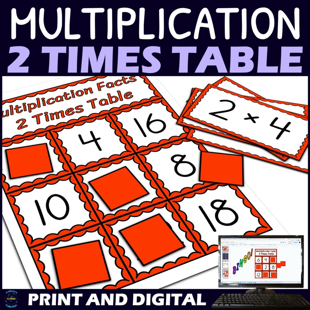 2 Times Table Activity - Multiplication Facts Bingo Game | Made By Teachers
