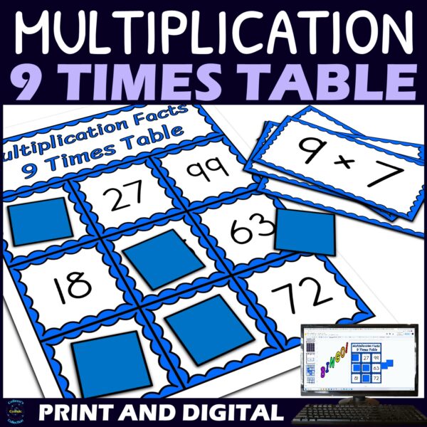 9 Times Table Activity - Multiplication Facts Bingo Game | Made By Teachers