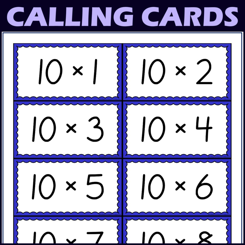 10 Times Table Activity - Multiplication Facts Bingo Game | Made By ...