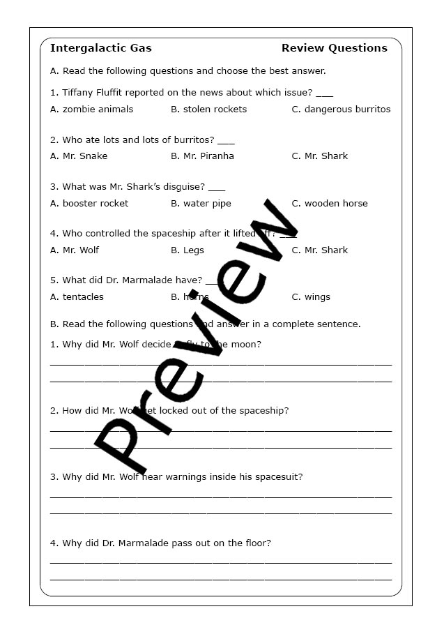 Aaron Blabey "The Bad Guys: Intergalactic Gas" worksheets | Made By ...