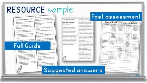 The New Colossus by Emma Lazarus, Middle School Poetry Lesson, Print ...