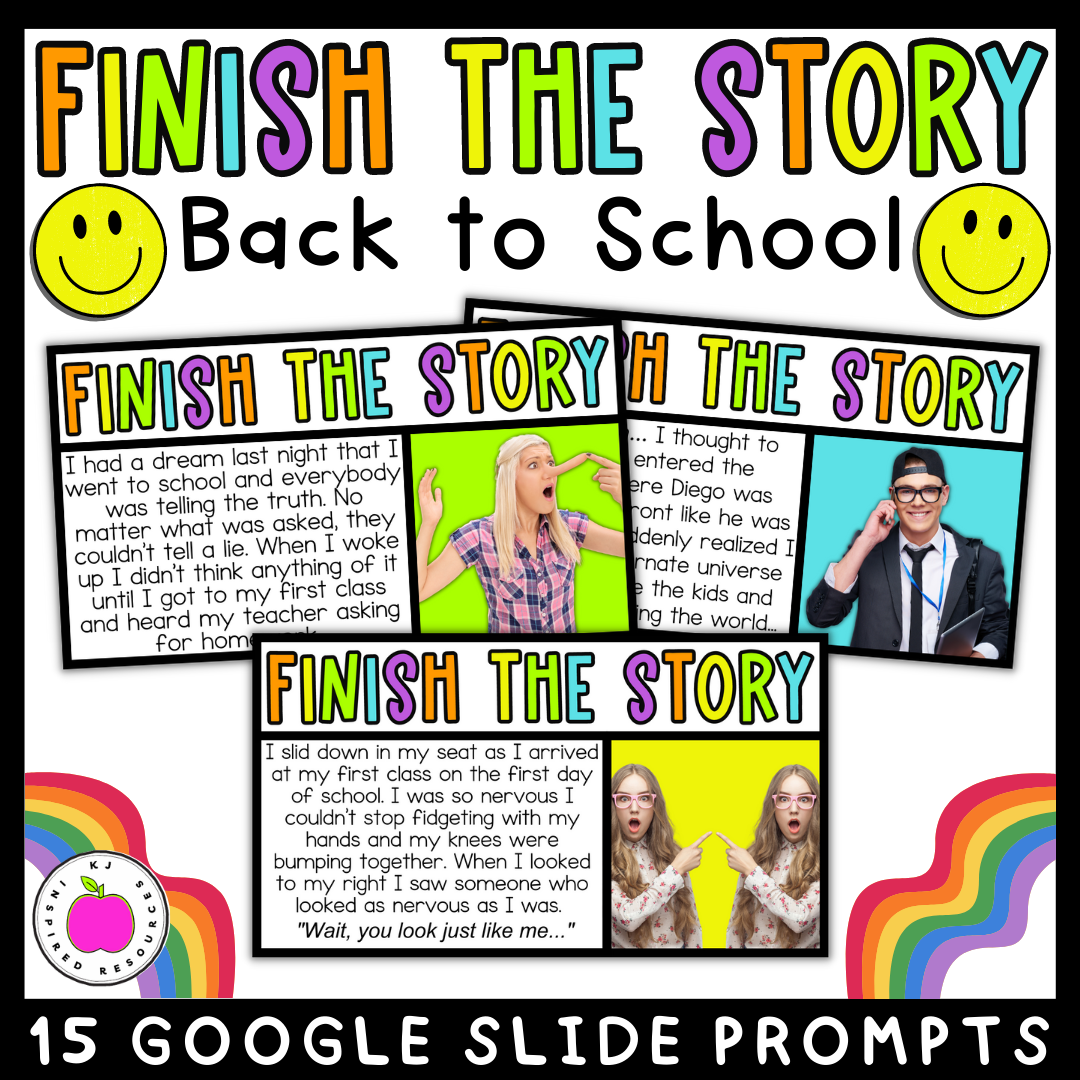 Editable Finish the Story Narrative Writing Prompts - Back to School ...