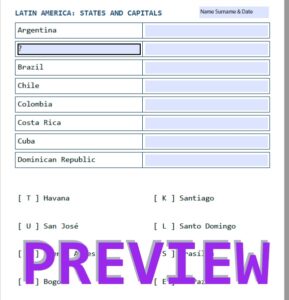 LATIN AMERICA: STATES AND CAPITALS QUIZ | Made By Teachers