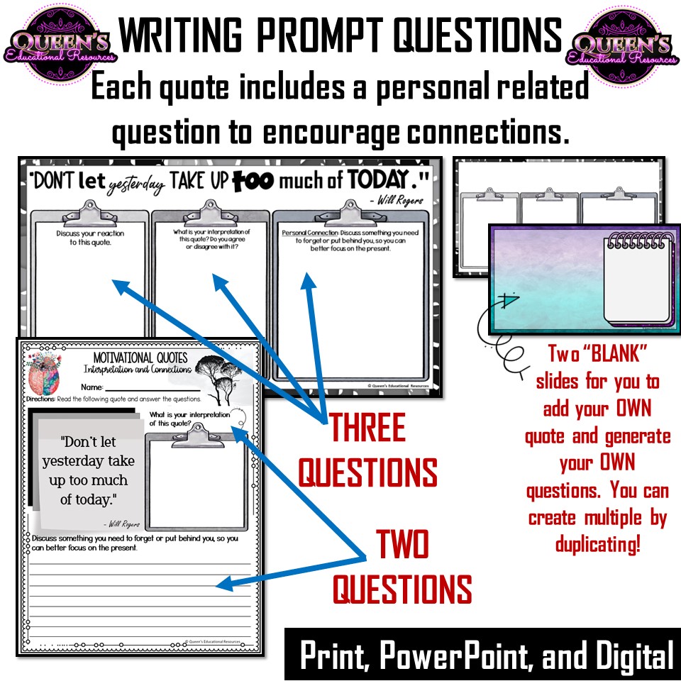 Bell Ringers: Motivational Quotes and Prompts for Growth Mindset | Made ...