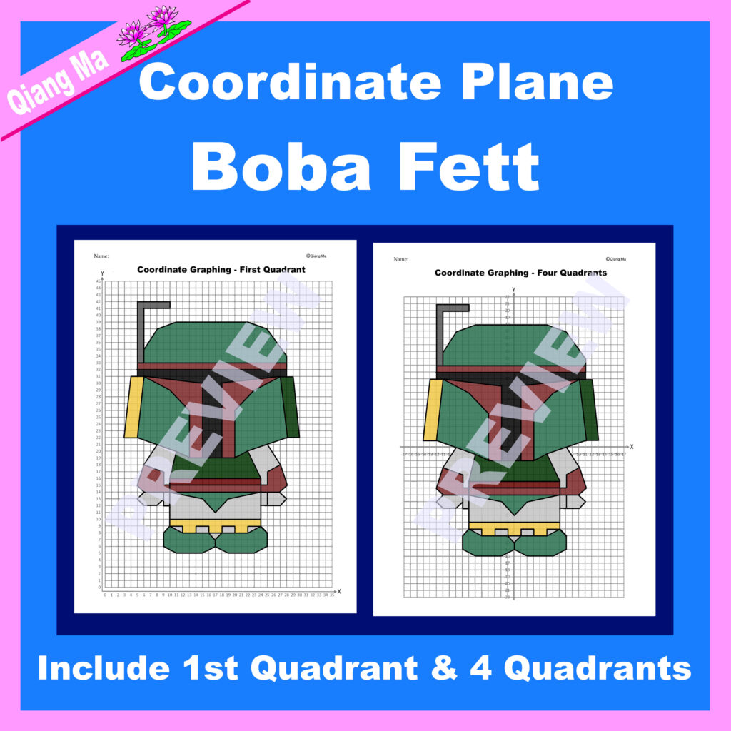 Star Wars Coordinate Plane Graphing Picture: Star Wars Bundle 8 in 1 ...