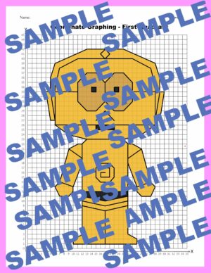 Star Wars Coordinate Plane Graphing Picture: C-3PO | Made By Teachers