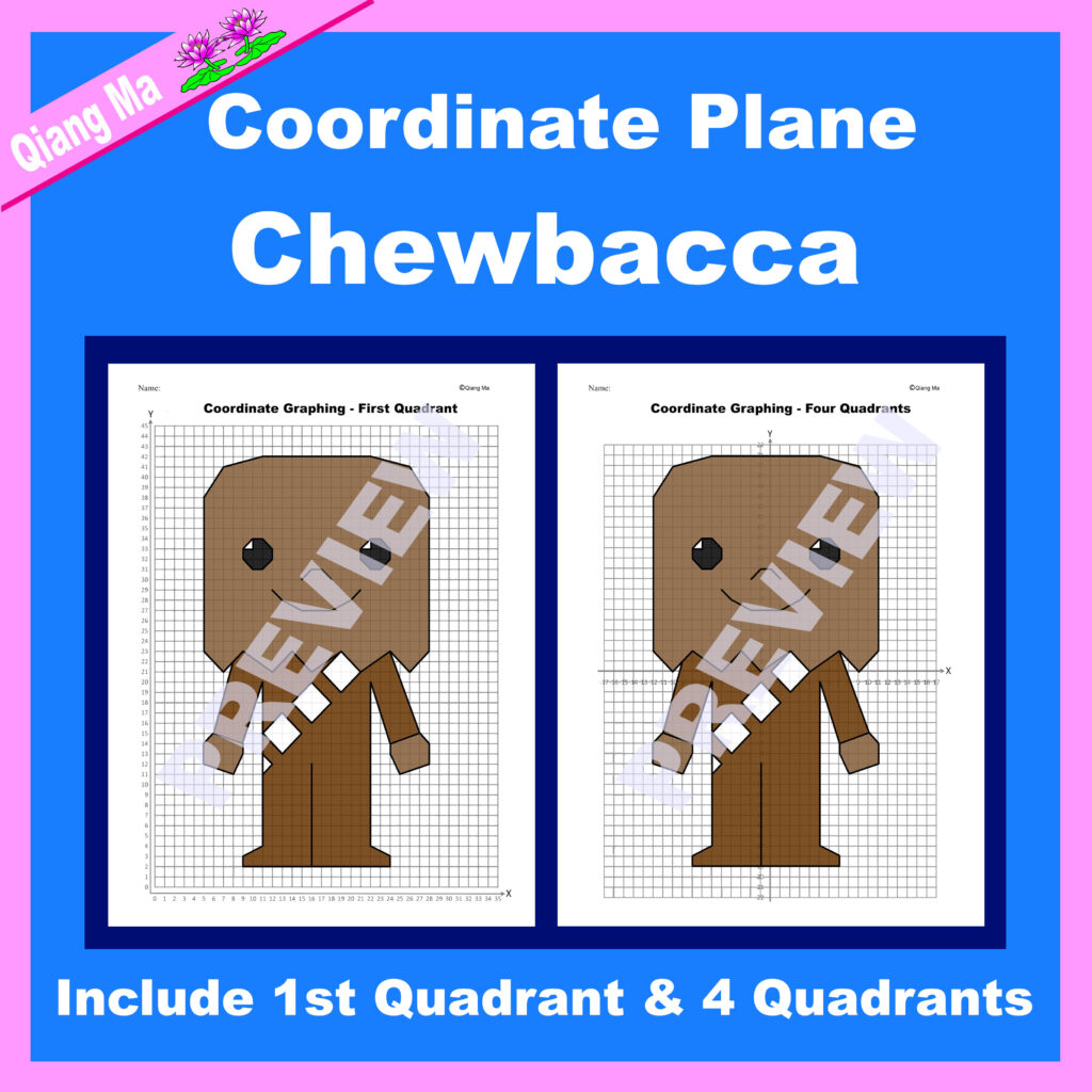 Star Wars Coordinate Plane Graphing Picture: Chewbacca | Made By Teachers