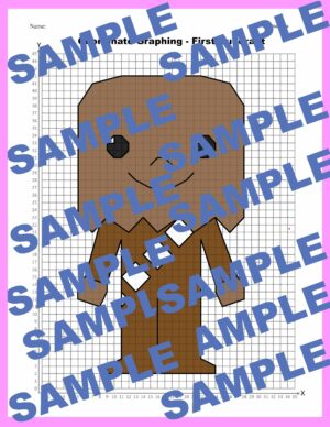 Star Wars Coordinate Plane Graphing Picture: Chewbacca | Made By Teachers