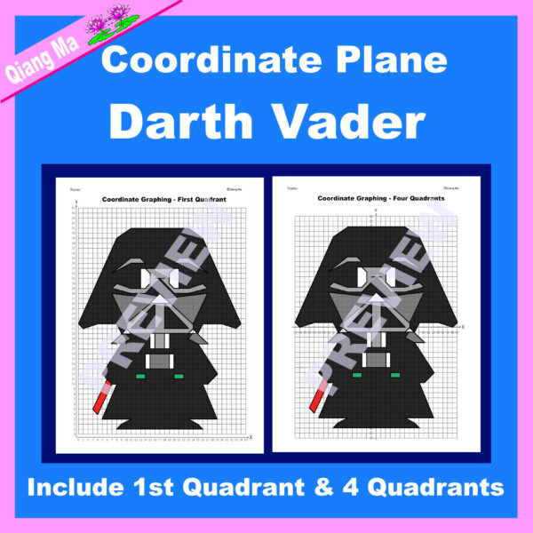 Star Wars Coordinate Plane Graphing Picture: Darth Vader | Made By Teachers