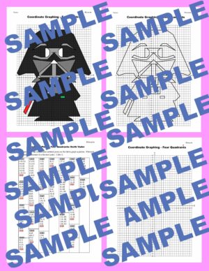 Star Wars Coordinate Plane Graphing Picture: Darth Vader | Made By Teachers