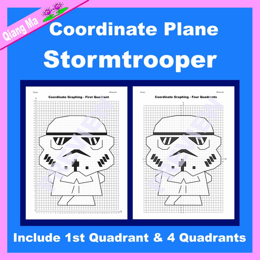 Star Wars Coordinate Plane Graphing Picture: Stormtrooper | Made By ...