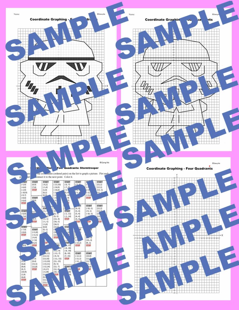 Star Wars Coordinate Plane Graphing Picture: Stormtrooper - Made By ...