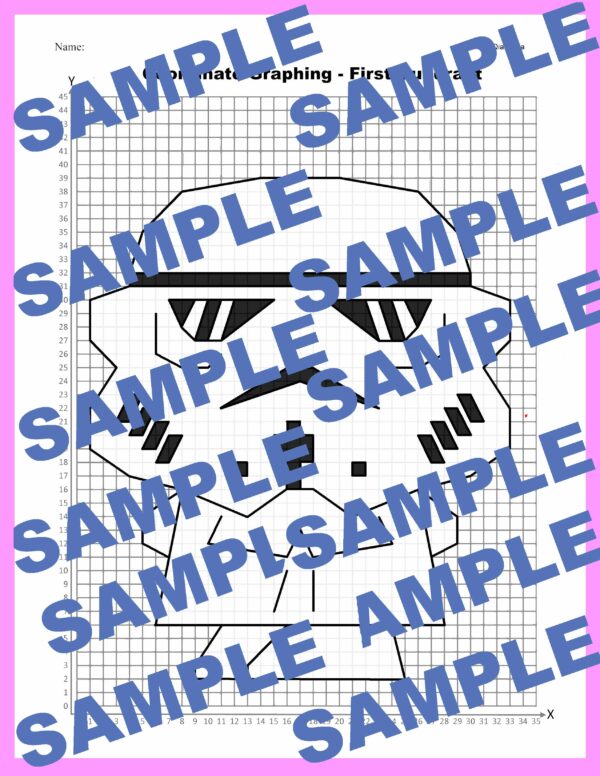 Star Wars Coordinate Plane Graphing Picture: Stormtrooper | Made By ...