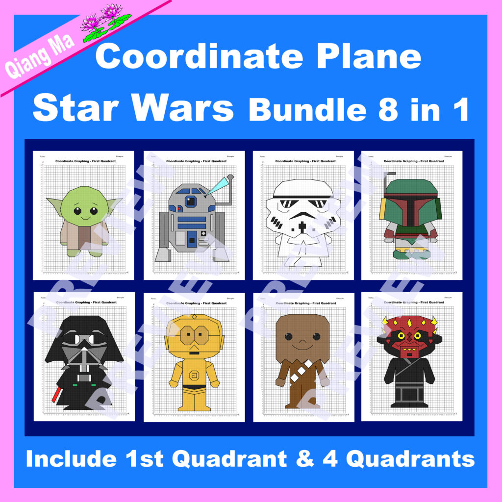 Star Wars Coordinate Plane Graphing Picture: Star Wars Bundle 8 in 1 ...