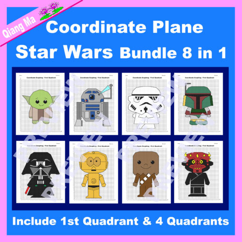 Star Wars Coordinate Plane Graphing Picture: Star Wars Bundle 8 in 1 ...