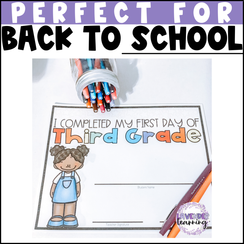 First Day of School Certificates - First Day of School Awards - Back to ...